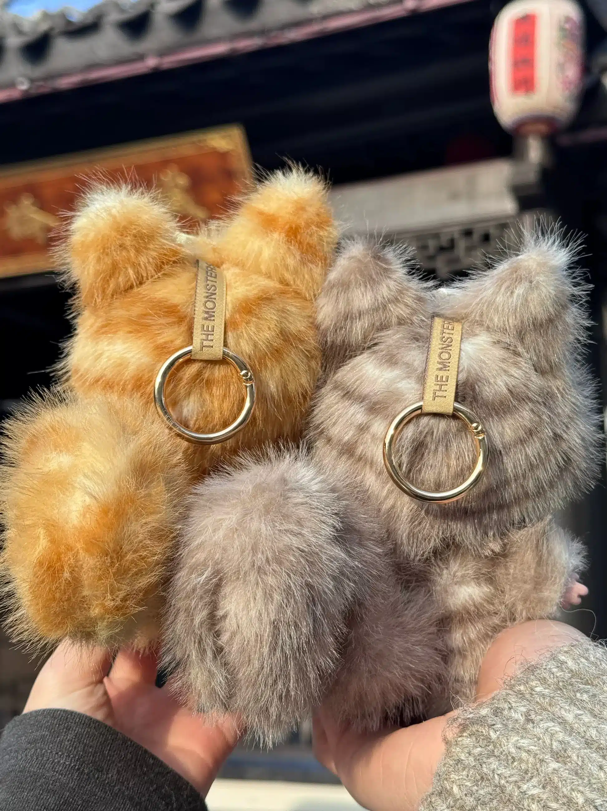 Grey & Golden Furry Labubu – Big Tail Custom Plush Toy | Handmade from ...