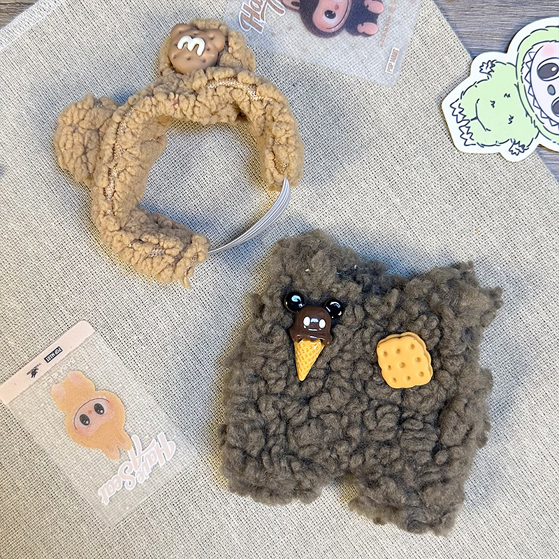 Ice Cream Cookie Outfit for Labubu – 2-Piece Set for 17cm Dolls ...