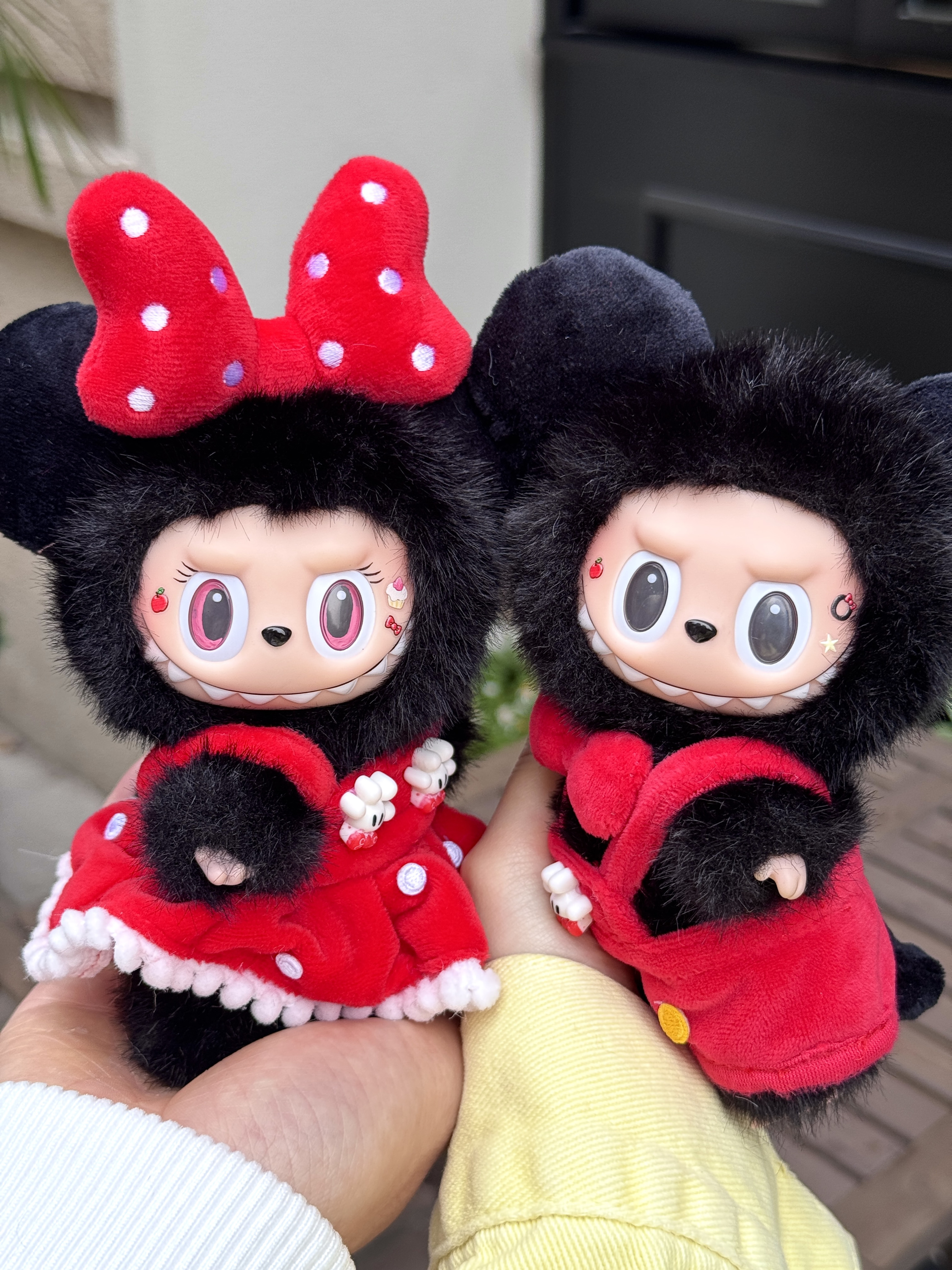 Mickey & Minnie Labubu Custom Dolls – OOAK POP MART Series 1 Macaron ...