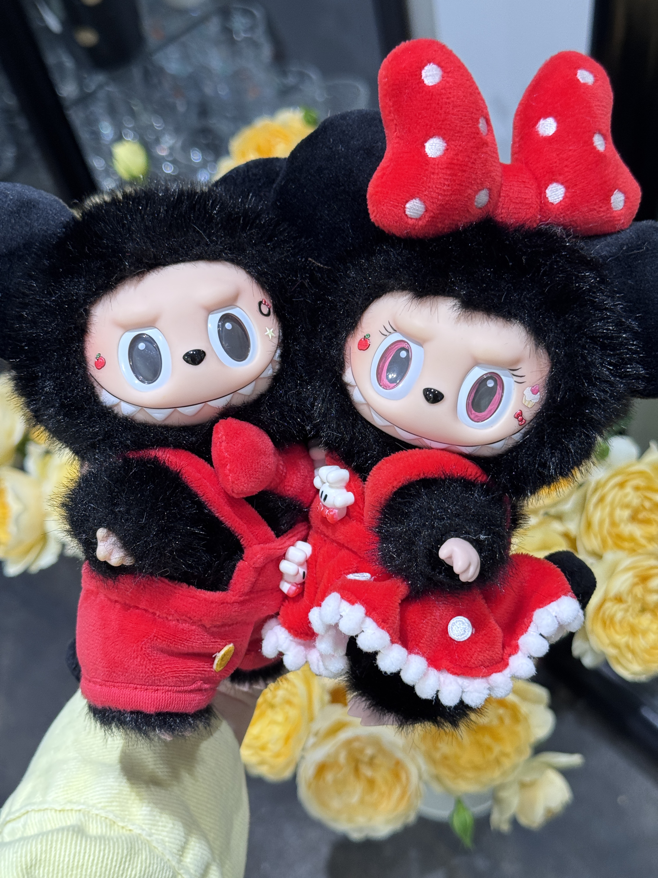 Mickey & Minnie Labubu Custom Dolls – OOAK POP MART Series 1 Macaron ...