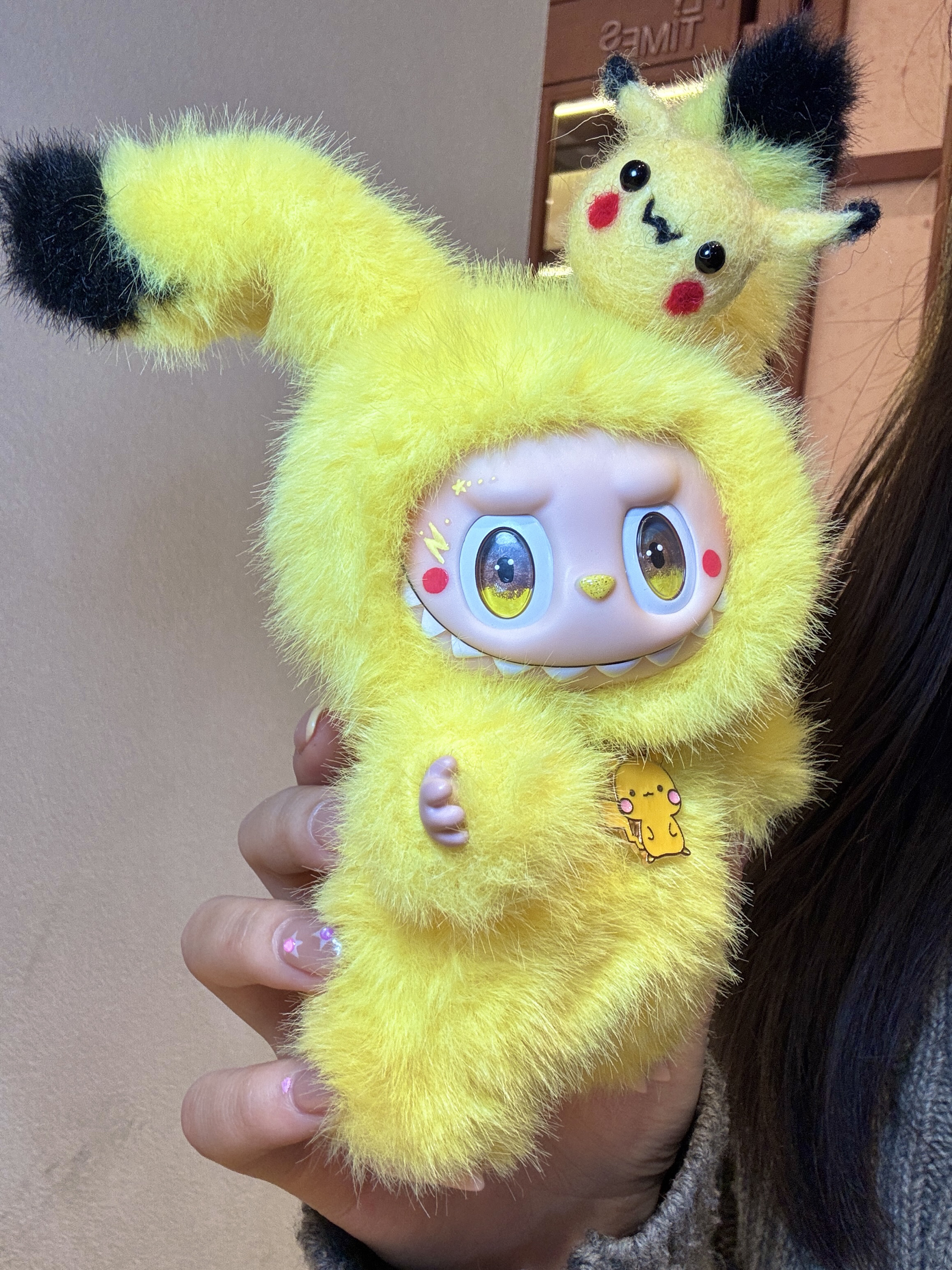 Pikachu Labubu Custom Doll – OOAK POP MART Series 1 Macaron Redesign ...