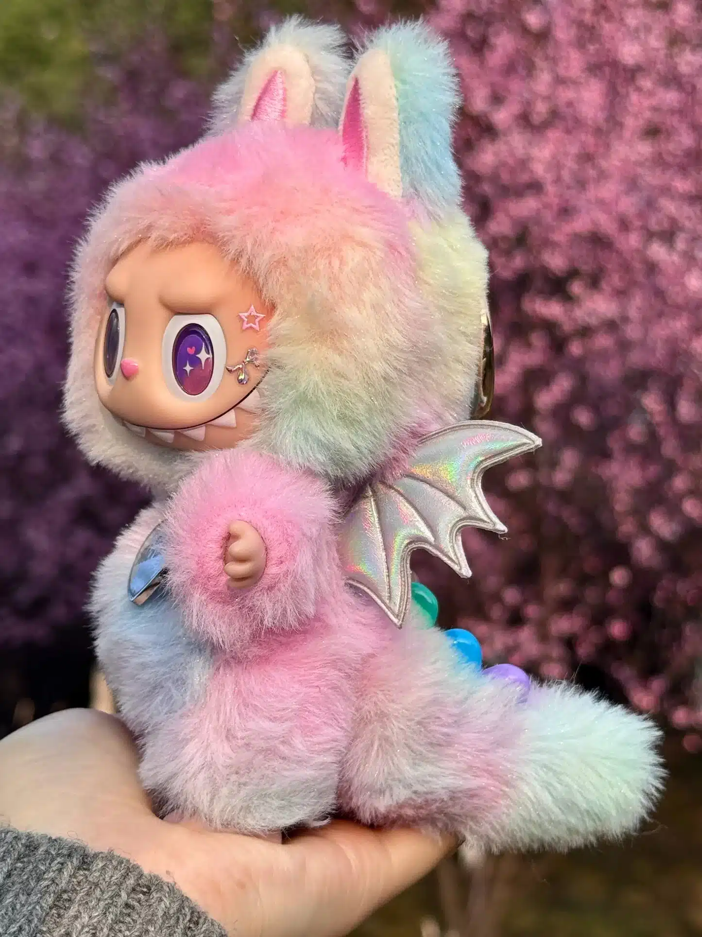 Rainbow Dyed Little Zimomo Labubu – Artist Custom Plush from Authentic ...