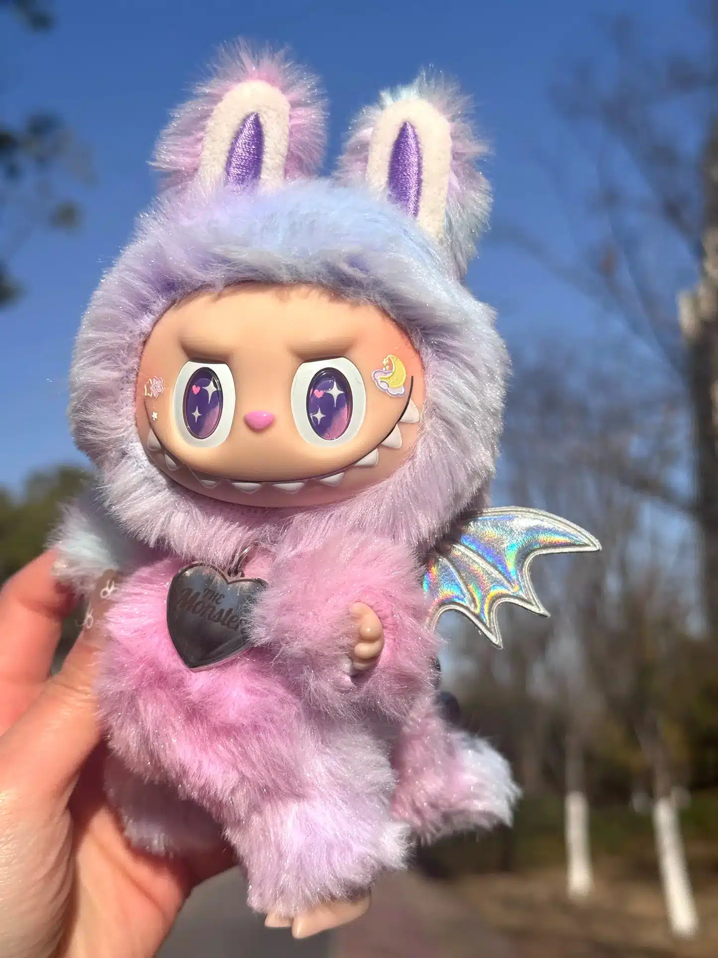 Rainbow Dyed Little Zimomo Labubu – Artist Custom Plush from Authentic ...