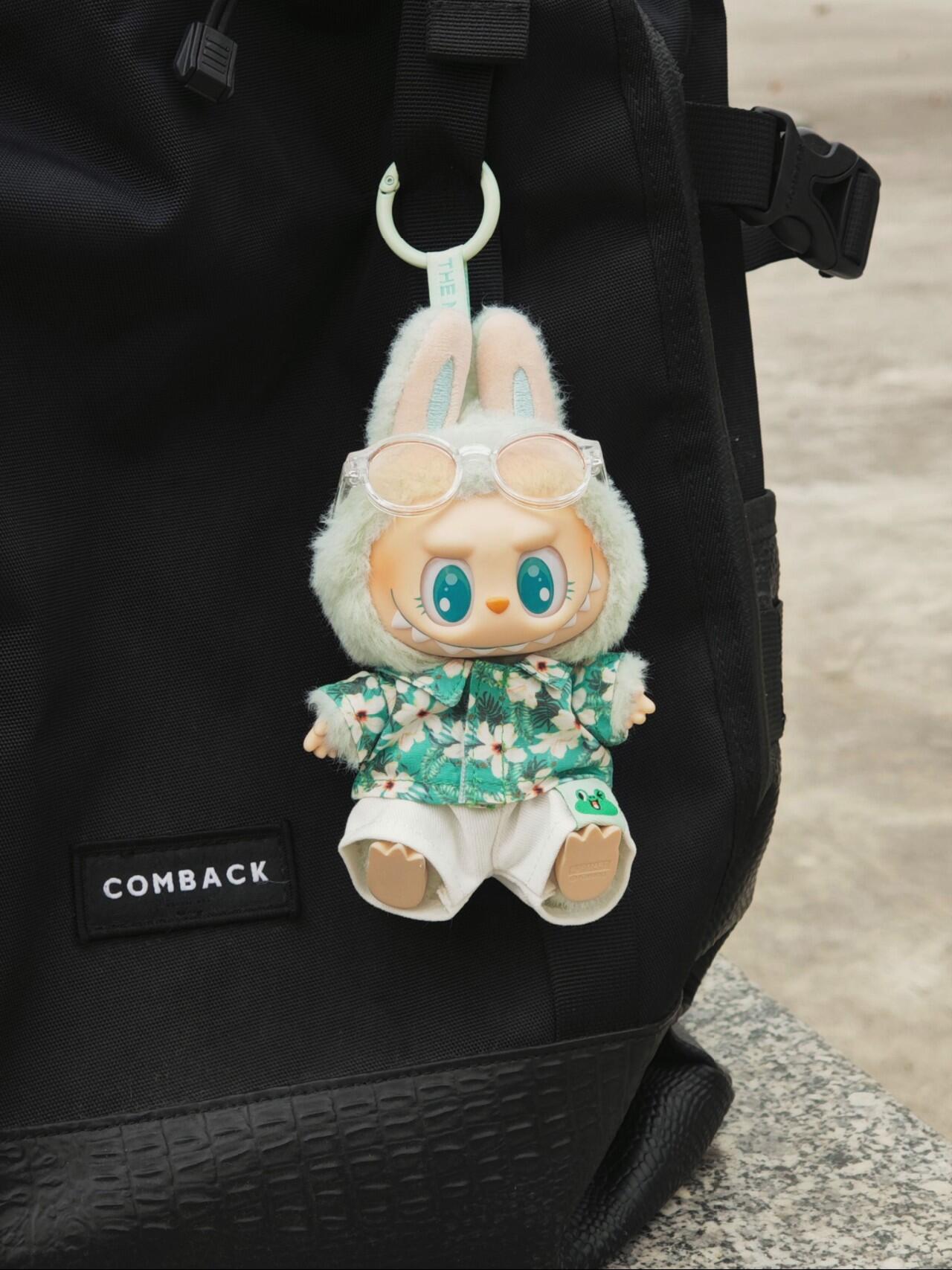 Summer Green Beach Outfit for Labubu – 17cm Doll Clothes Set for Summer ...